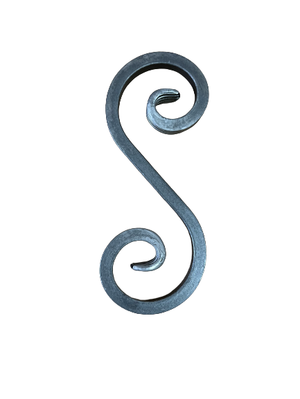 S015-1F Forged Steel Scroll Fish Tail Ends|US Metal Designs