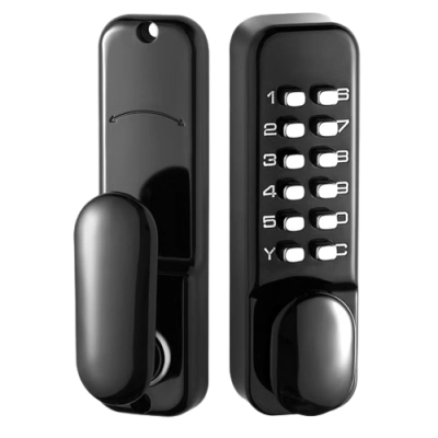 USMD-L002B Black Push Button Door Lock | US Metal Designs