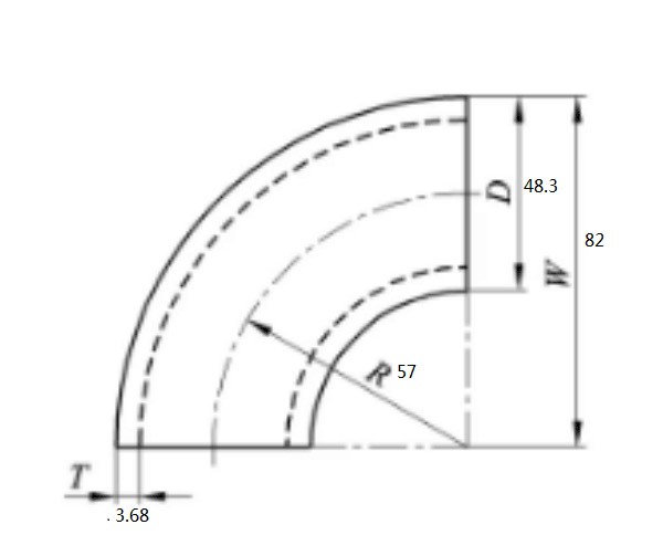 AL112-S40 Aluminum 1.5in 90 Degree Elbow | US Metal Designs